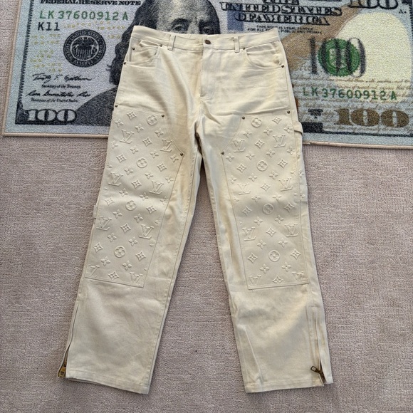 Louis Vuitton | Pants | Louis Vuitton Cream Monogram Men Pants | Poshmark
